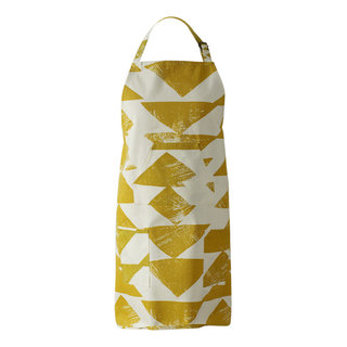 Triad Printed Cotton Apron, 27W x 34L - Contemporary - Aprons - by Half ...