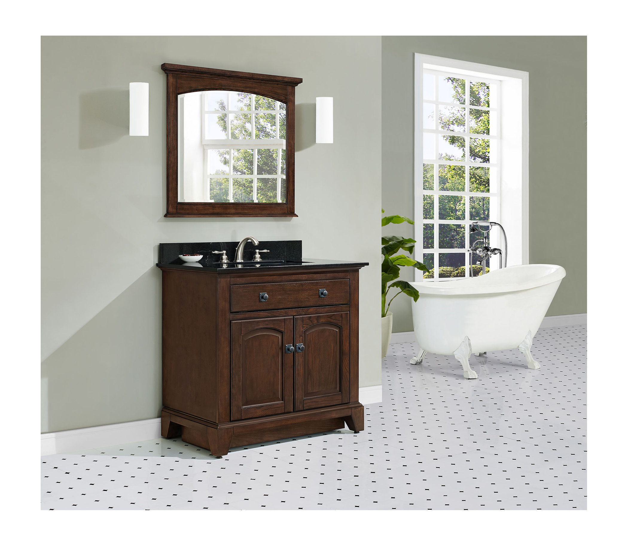 James Vanity, English Chestnut, 36" - Transitional - Bathroom Vanities ...