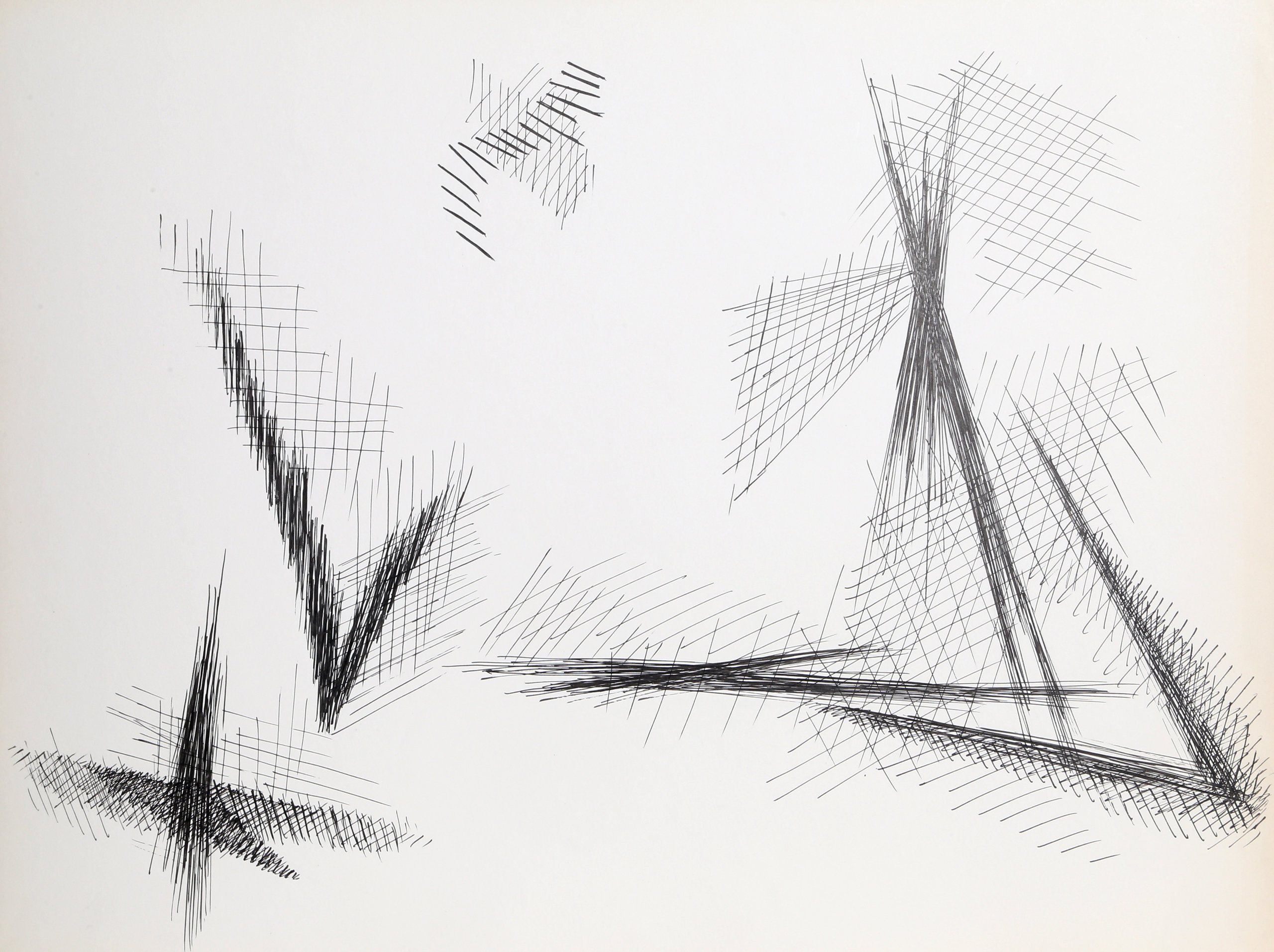 Linear Abstraction 383, Laurent Marcel Salinas, 26.5x20 - Contemporary - Drawings And ...