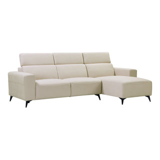Modern Bari Sectional Sofa with Push Back Functional, Right Facing ...