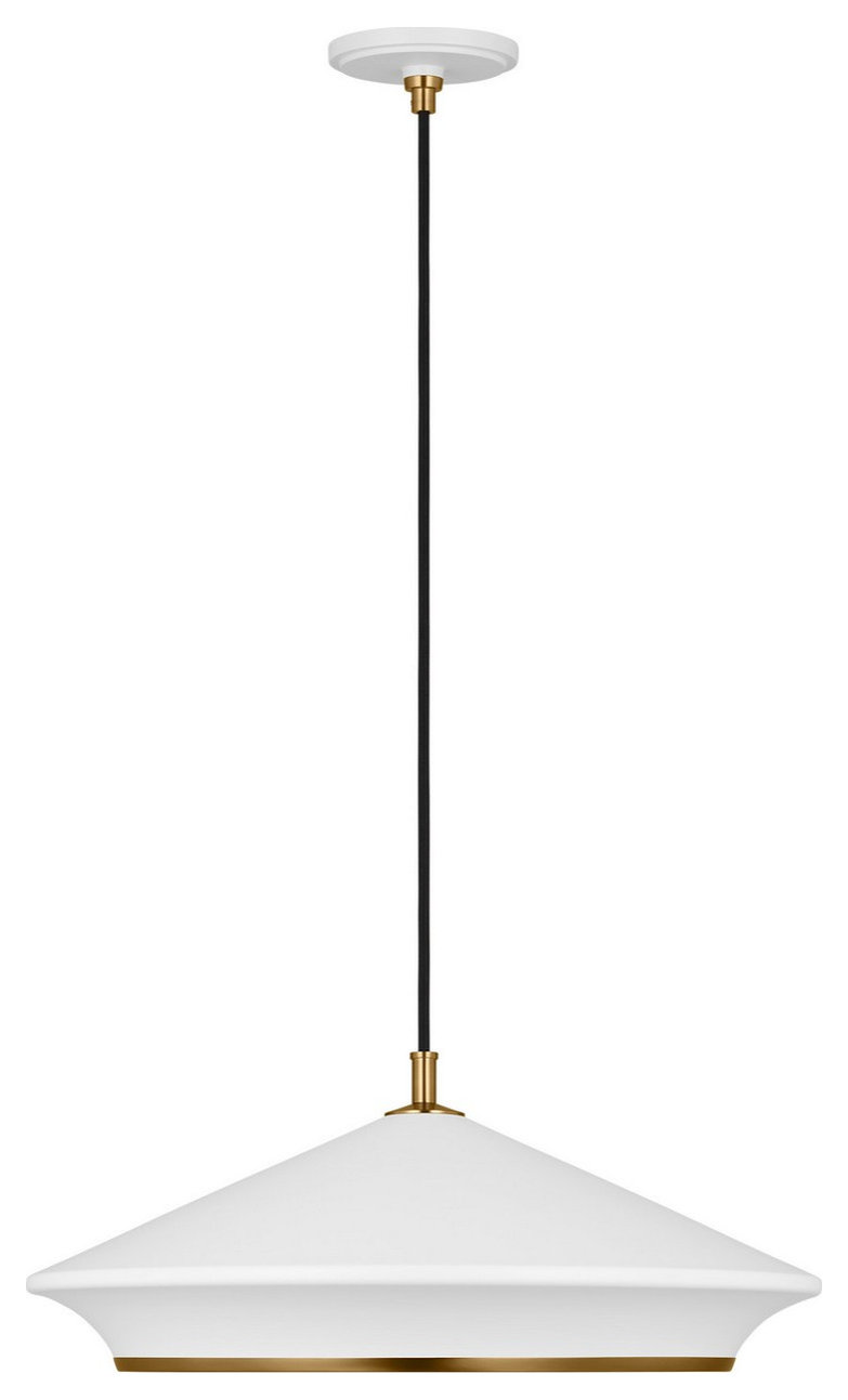 Stanza One Light Pendant in Matte White - Transitional - Pendant ...