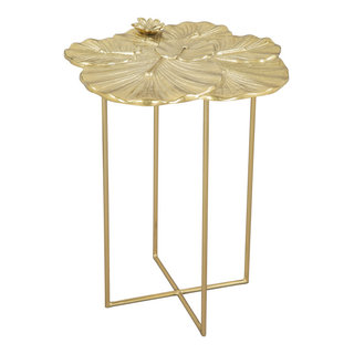 Lotus Side Table Gold - Contemporary - Side Tables And End Tables - by ...