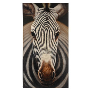 Amazingly Designed Zebra Print Portrait, Multicolor - Contemporary ...