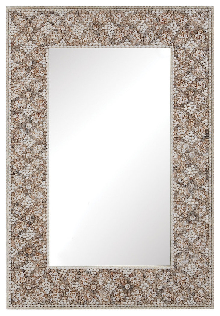 Cross Hatch Shell Mirror - Beach Style - Wall Mirrors - by Lighting ...