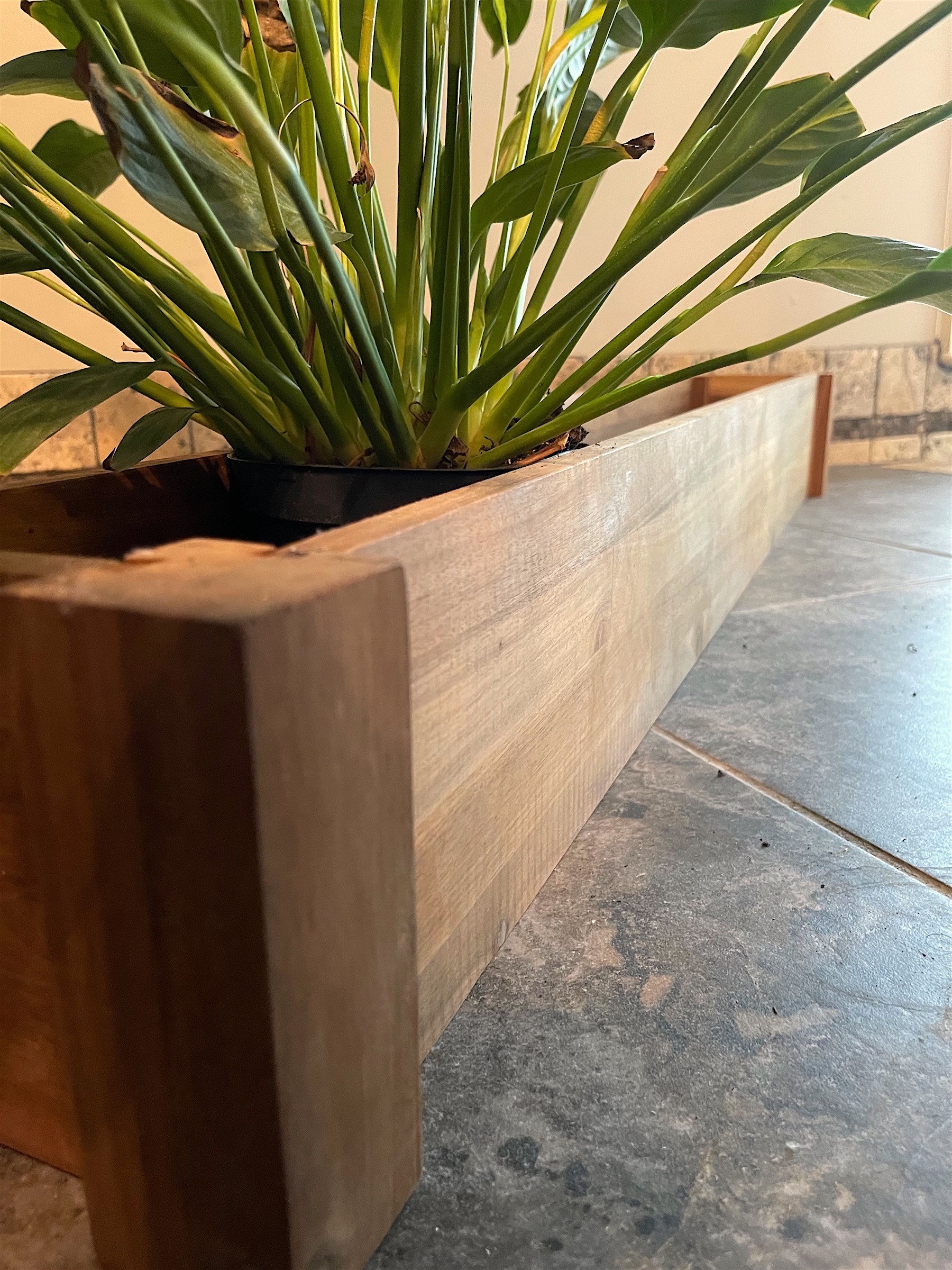 48" Premium Hardwood Vegetable and Flower Planter - Transitional ...