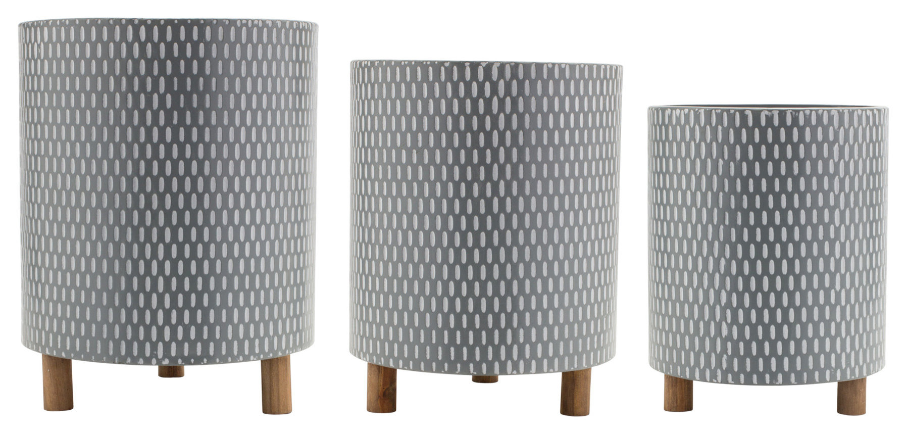 Decorative Pot With Legs, 3-Piece Set - Transitional - Indoor Pots And ...