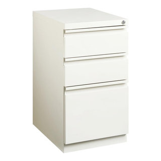Scranton & Co 20" 3-Drawer Modern Metal Mobile Pedestal File Cabinet in ...