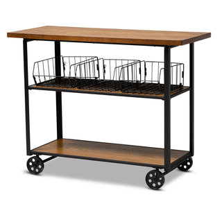 Felix Console Cart - Industrial - Bar Carts - by HedgeApple | Houzz