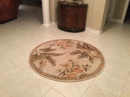 What size and shape rug for entryway/ foyer? Advice please