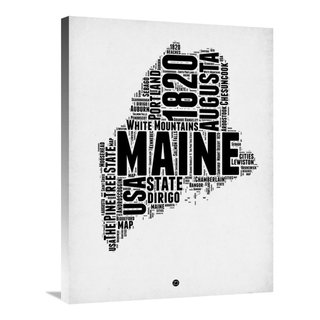 "Maine Word Cloud 2" Fine Art Print, 24" x 32" - Modern - Prints And ...