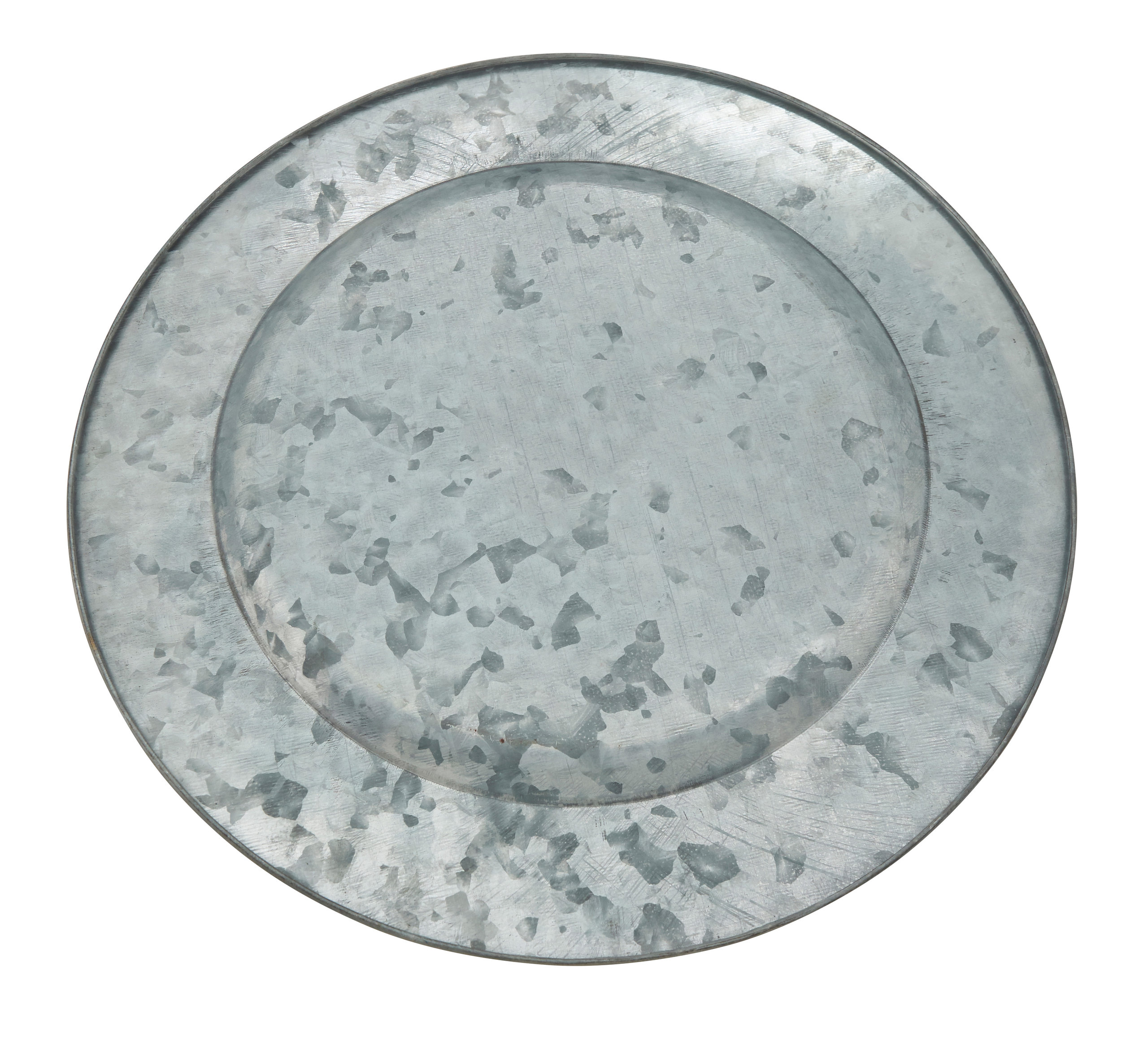 Gold Rim Galvanized Table Chargers, Set of 4 - Contemporary - Charger ...