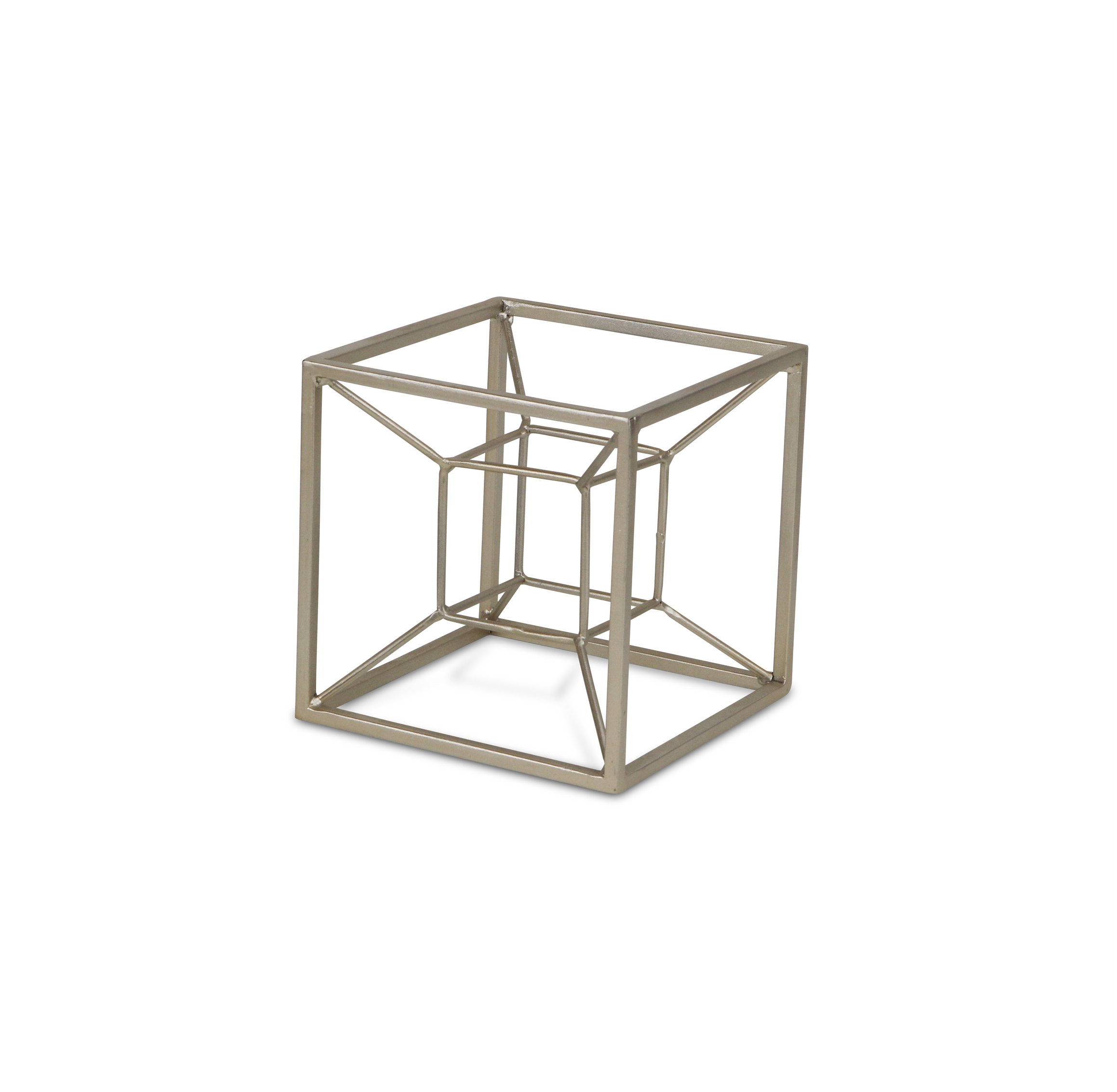 Metal Tesseract Shaped Table Decor - Contemporary - Decorative Objects ...