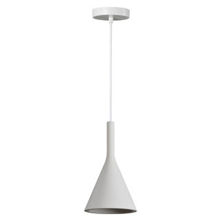 Hottah Gypsum And Iron Matte White Ceiling Pendant Light, Small ...
