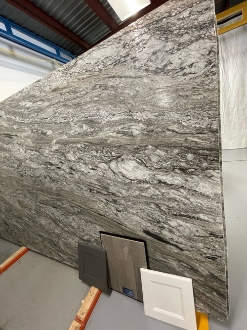Leathered Blue Dunes Granite kitchen ideas