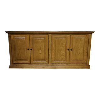 80" Traditional Solid Oak Wood Buffet - Traditional - Buffets And ...