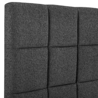 Legends Home King Size Grey Squares Upholstered Platform Bed ...