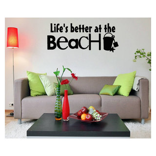 Life's better at the beach Vinyl Wall Decal hd123, 8 in. - Contemporary ...