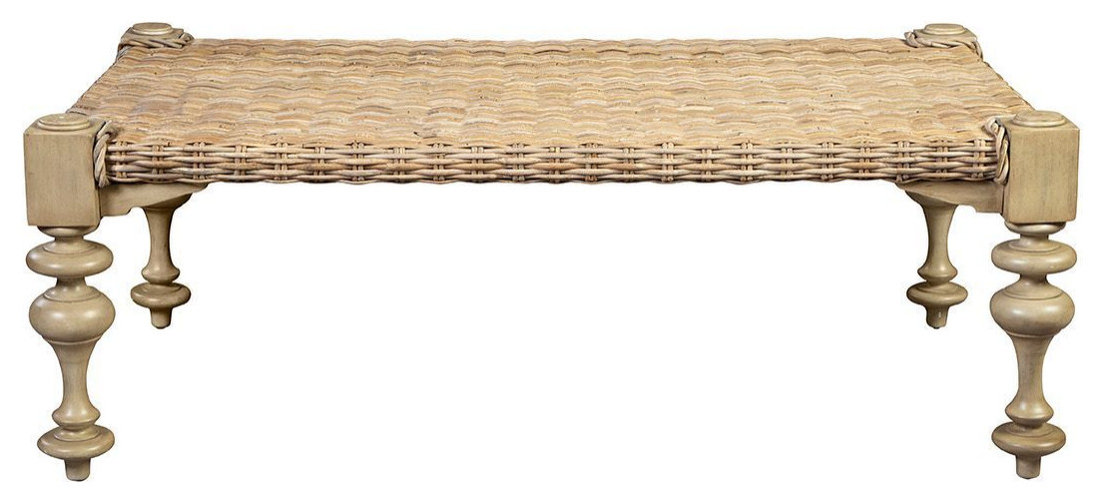 Kubu West Indies Mahogany Coffee Table, Driftwood - Tropical - Coffee ...