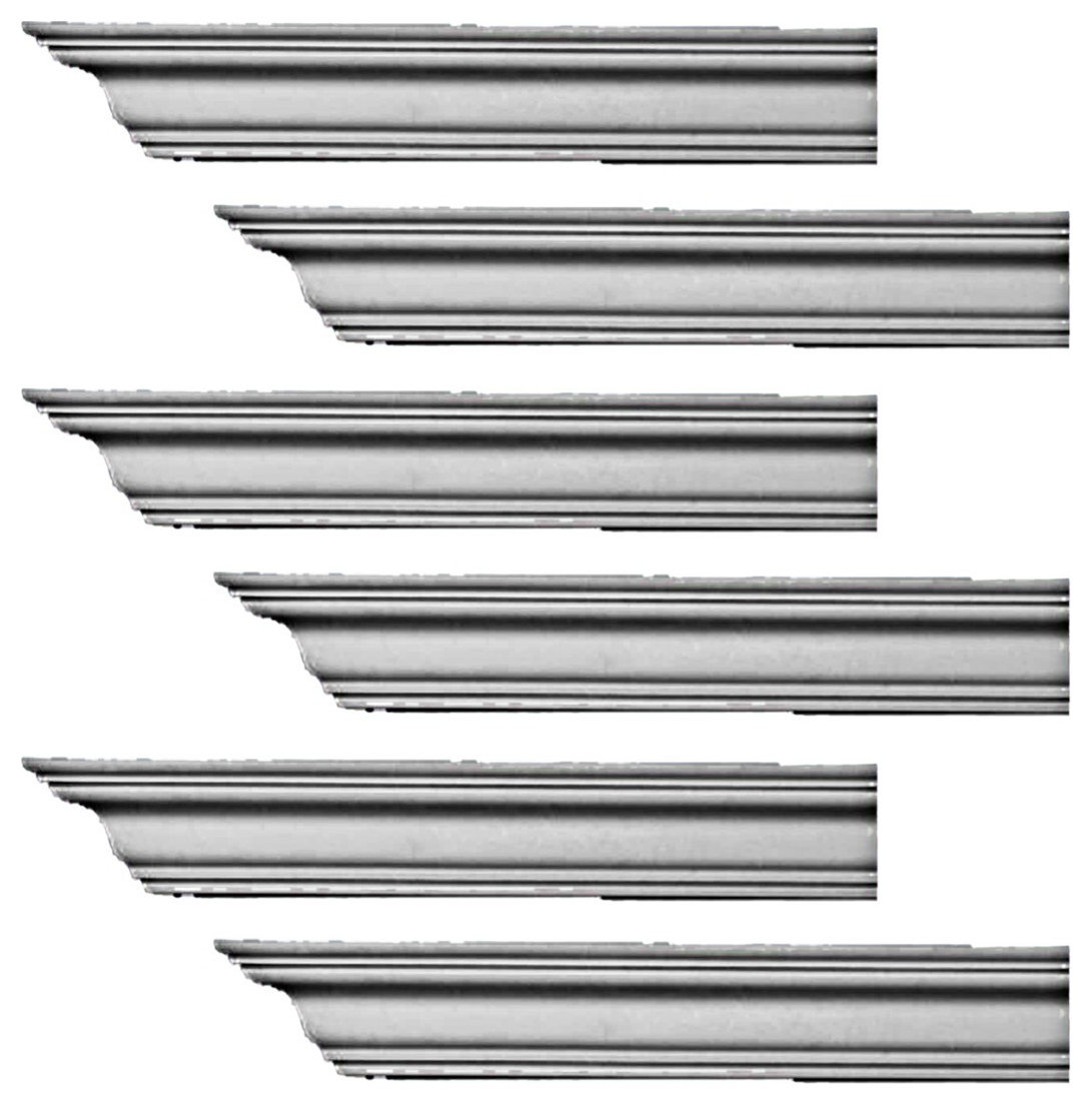 Cornice White Urethane Bellington Simple Design 6 Pieces Totaling 576 ...