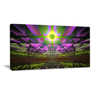 Fractal Cosmic Apocalypse, Abstract Art on Canvas, 32"x16"x1 ...