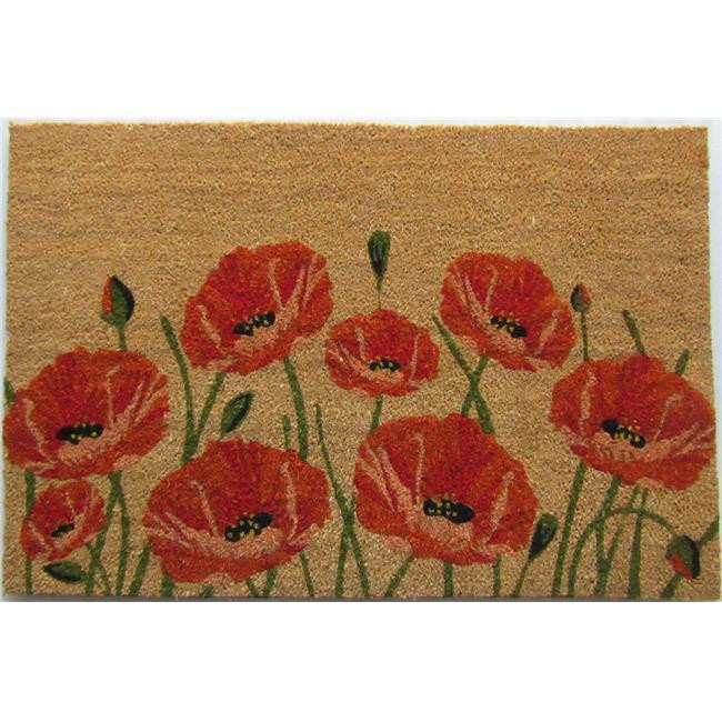 Imports Decor 24 x 36 in. Poppy Flower Door Mat, NULL - Contemporary ...