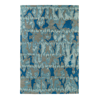 Kaleen Pastiche Collection Light Blue Area Rug 5'x7'9" - Contemporary ...
