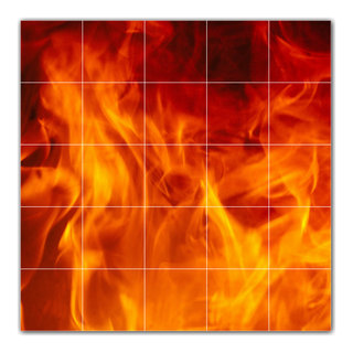 Fire Ceramic Tile Wall Mural HZ500609, 40" Wide x 40" High ...