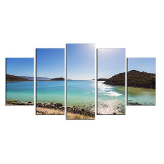 Blue Baja California Beach, Multipanel Seashore Canvas Art Print, 60 ...