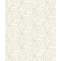 Abstract Geometric Interlink Textured Double Roll Wallpaper, Double ...