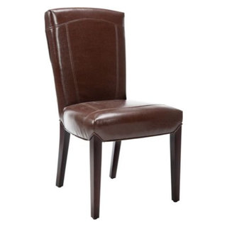 Ken 19" Leather Side Chairs, Set of 2 - Transitional - Dining Chairs ...