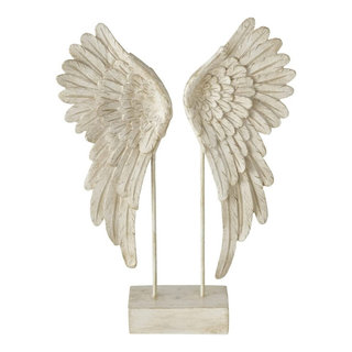 Angel Wings Decorative Free Standing Sculpture, 15 Inches - Farmhouse ...