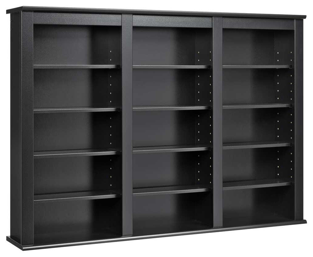 Floating Wall Media Storage - Triple - Transitional - Media Racks And ...
