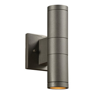 PLC 2-Light Outdoor Fixture Troll-II Collection, Bronze - Modern ...