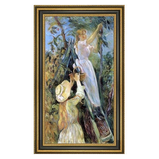 Berthe Morisot the Cherry Tree Framed Premium Canvas Print, 14"x28 ...