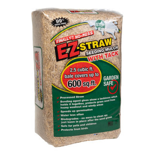 EZ-Straw Seeding Mulch with Tackifier Biodegradable Processed Straw a 2 ...