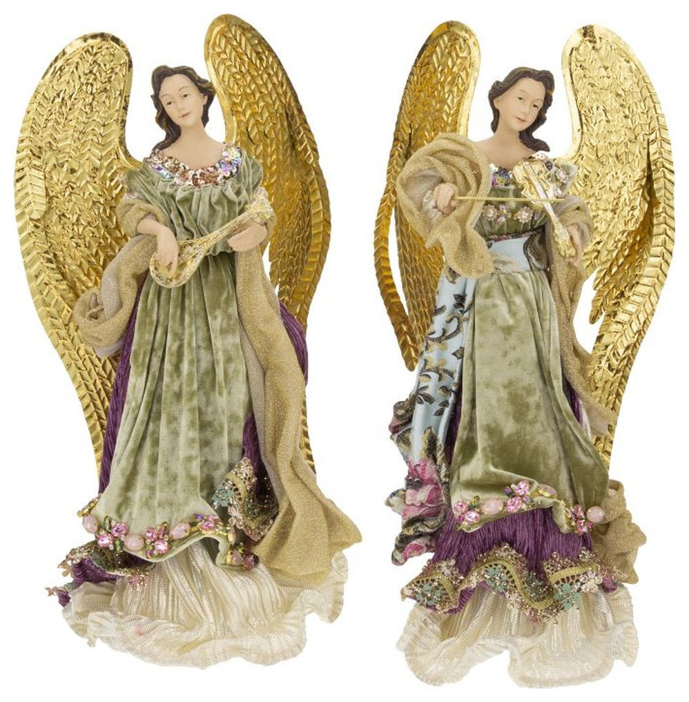 Mark Roberts 2020 Collection Musical Tapestry Angels, Assortment of 2 ...
