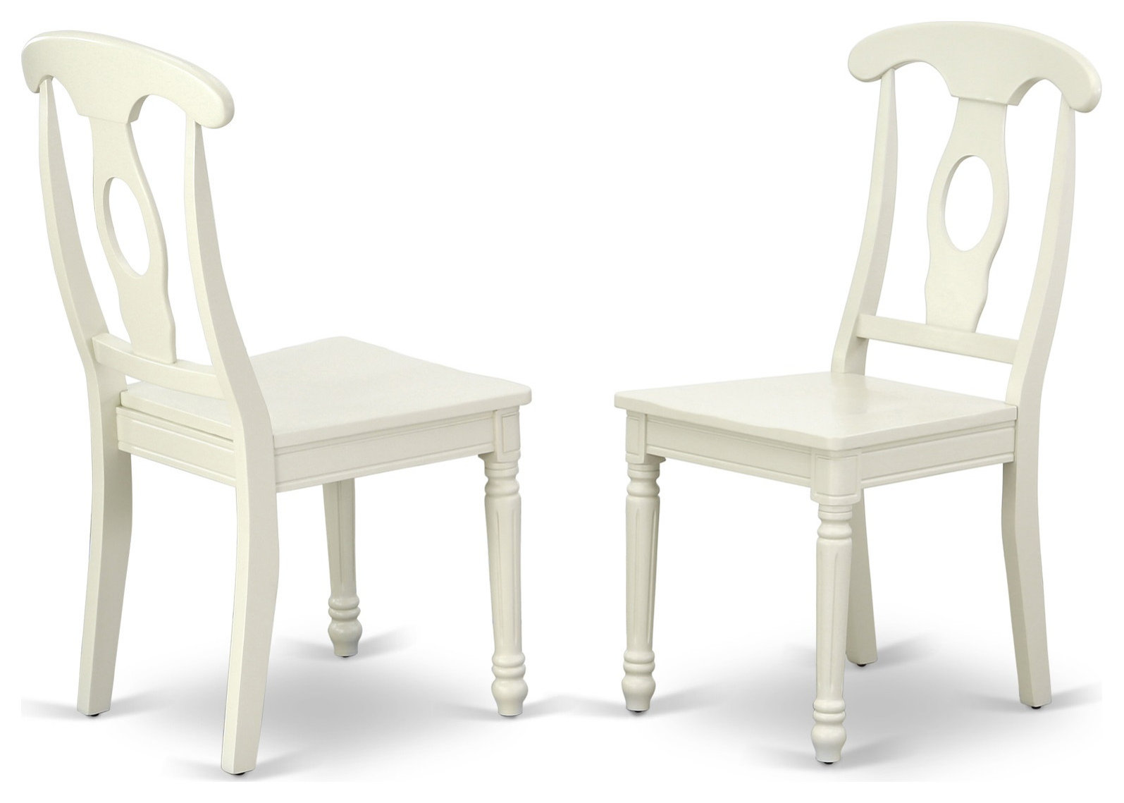 Oxke5-Lwh-W 5-Piece Square 36" Table And 4 Panel Back Chairs ...