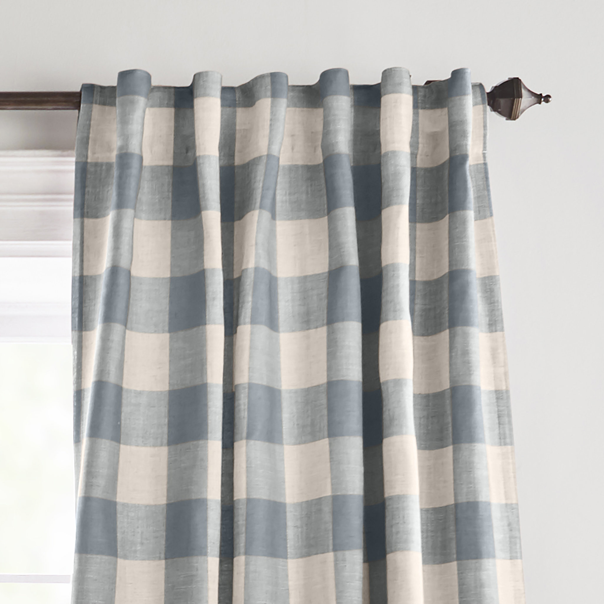 Grainger Buffalo Check Blackout Window Curtain, 52"x95" - Farmhouse ...