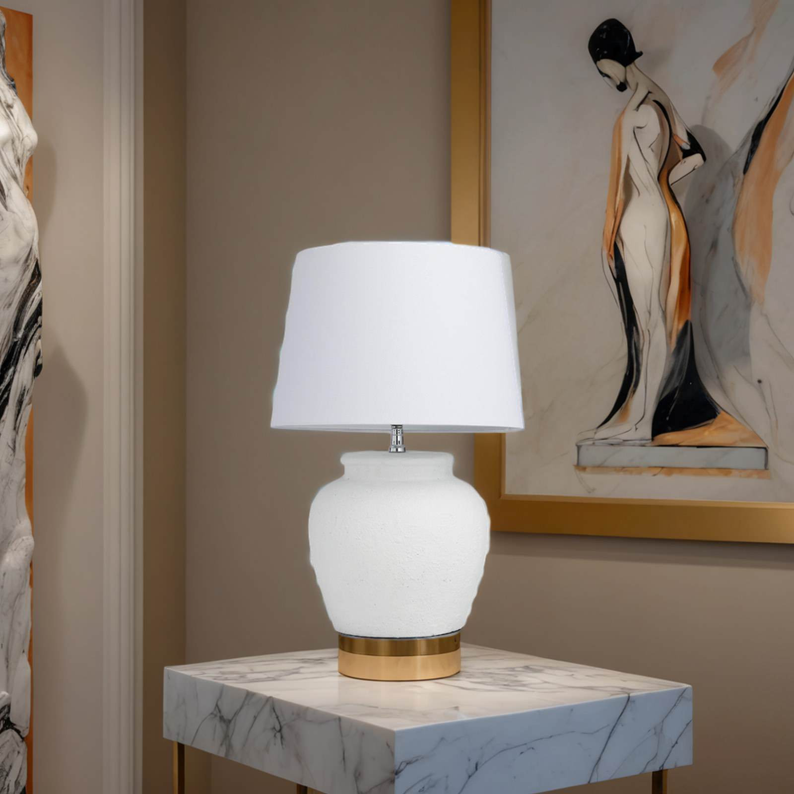 Urban Designs Valdivia 24" Cement Gourd Accent Table Lamp ...