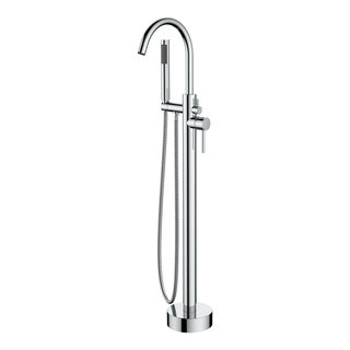 Floor Mount Bathtub Faucet, High Flow Tub Filler With Handheld Shower ...