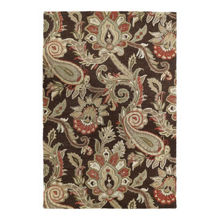 Kaleen Helena Collection Rug, Chocolate, 9'x12' - Mediterranean - Area ...