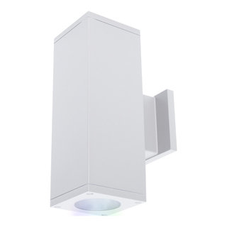 Cube Arch LED Wall Light, White - Transitional - Outdoor Wall Lights ...