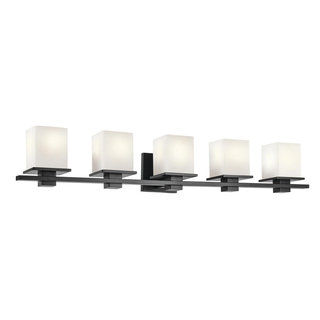 Tully 5 Light Bathroom Vanity Light, Black - Transitional - Bathroom ...