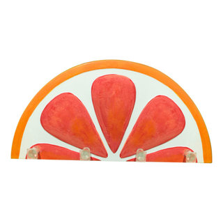 Jubi Blood Orange Slice Key Holder Wall Mount - Contemporary - Wall ...