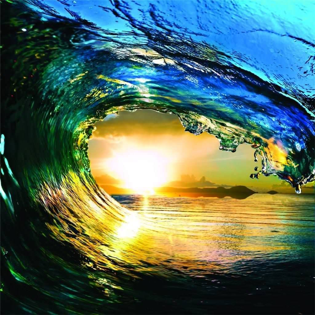 Water Wave Tide Surge Ocean Decal, 40x40", 40X40 - Beach Style - Wall ...
