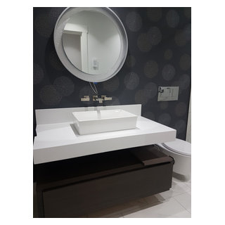 BEFORE & AFTER MOODY PWD RM - Contemporary - Powder Room - Vancouver ...