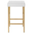 OSP Home Furnishings 26" Gold Backless Stool in Camel Brown Faux ...