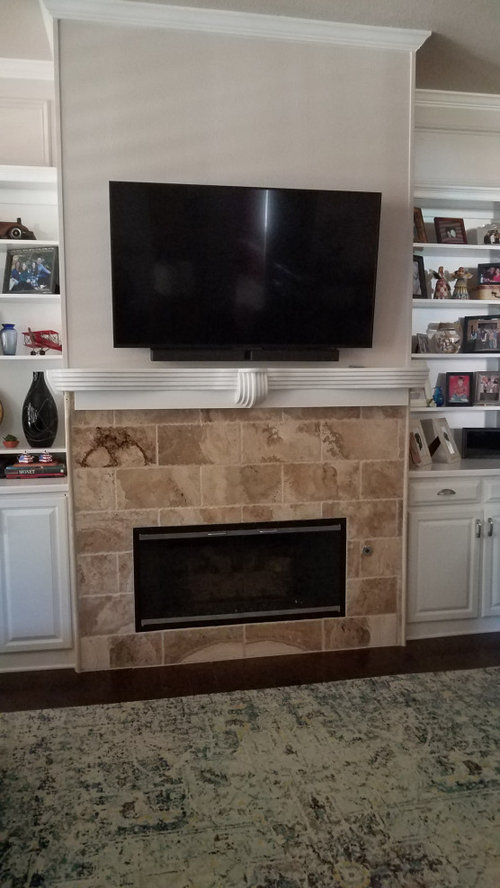 Fireplace redo in family room