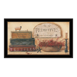 Primitives and Vintage III Black Framed Americana Print Wall Art ...