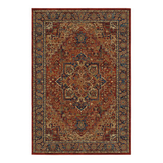 Oriental Weavers ANKARA 604R5 Traditional Red/ Blue Rectangle Area Rug ...